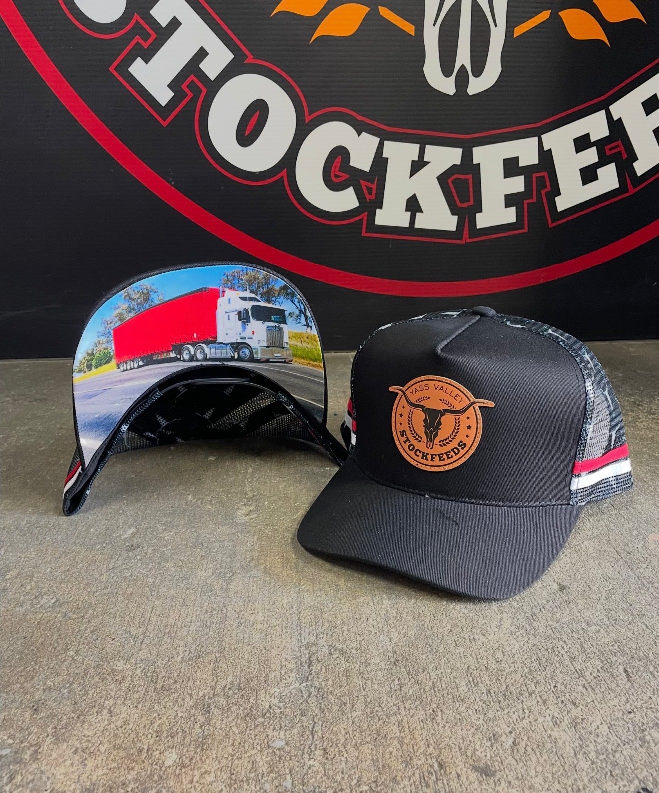 Yvsf Trucker Caps - Black And White – Yass Valley Stockfeeds